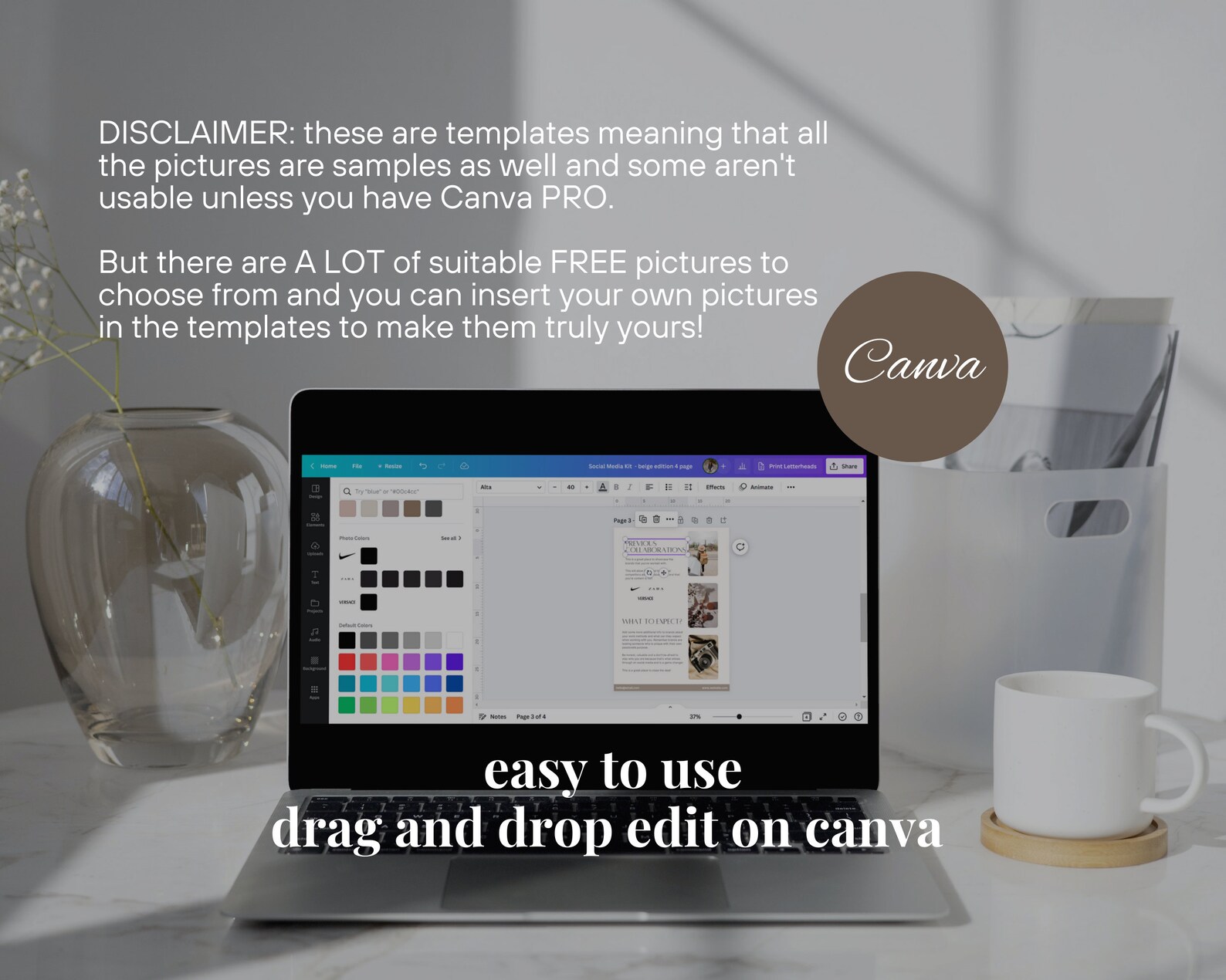 Blogger Media Kit Template Editable Media Kit Instagram Rate Sheet ...