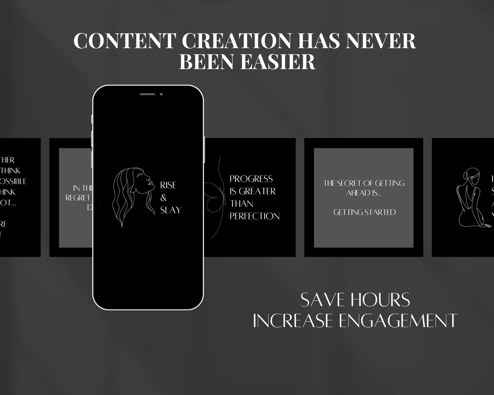 Dark Instagram Quote Templates| Editable Quote Templates| Motivational ...