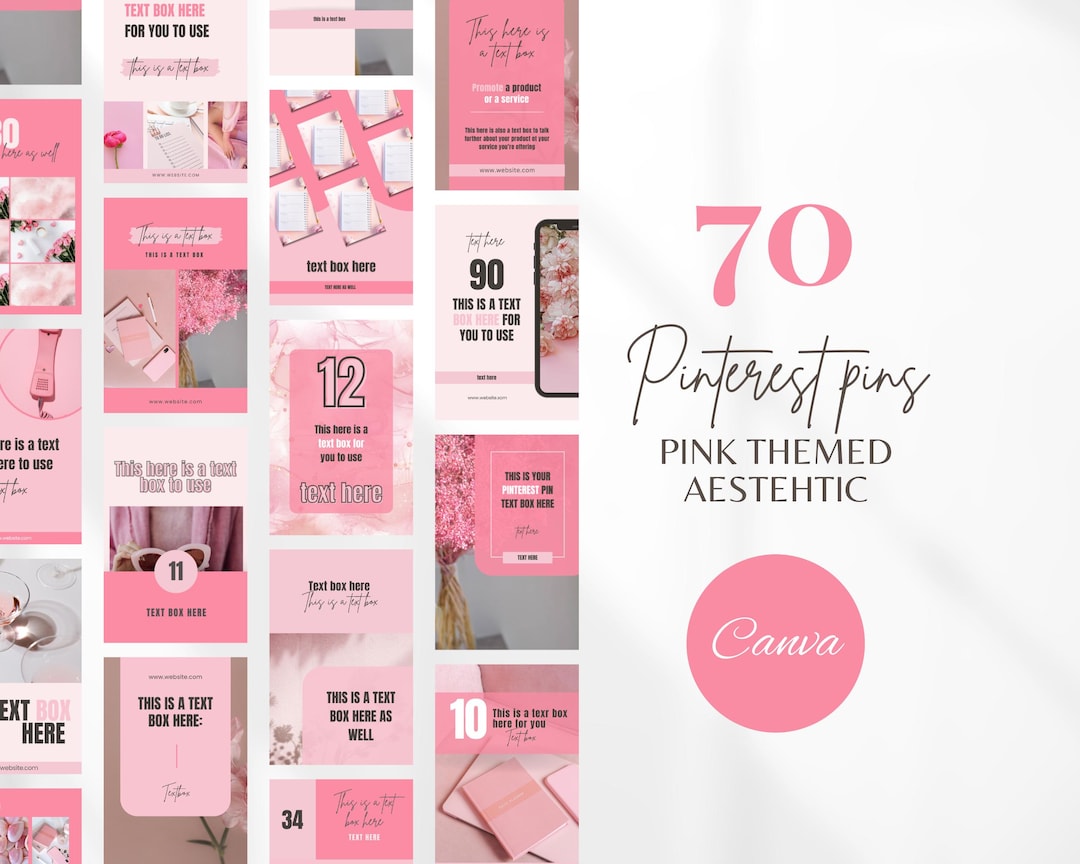 Pink Pinterest Templates Canva Pinterest Pin Templates Editable ...