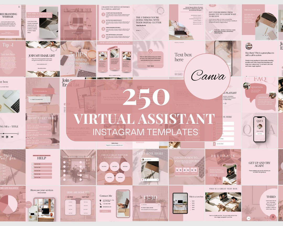 Virtual Assistant Instagram Template Virtual Assistant Social Media ...