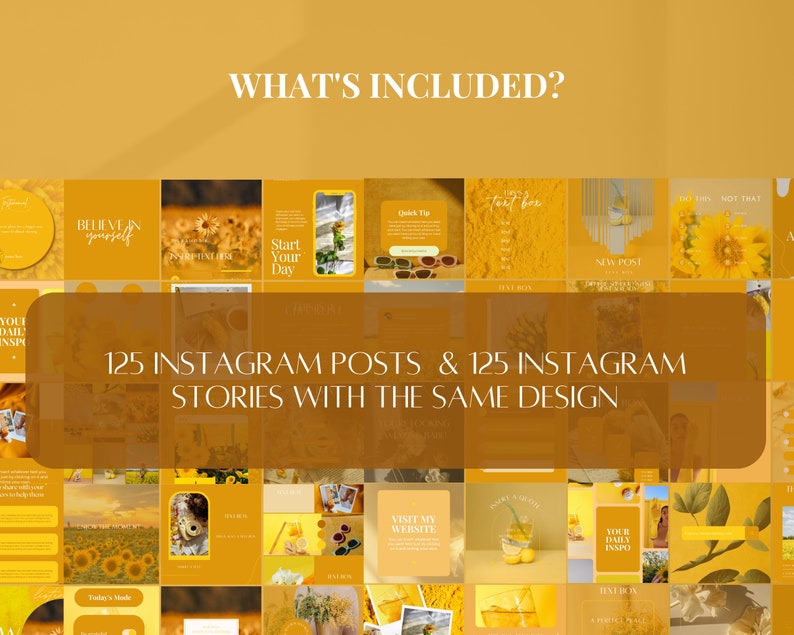 Yellow Instagram Templates Yellow Social Media Canva Templates ...