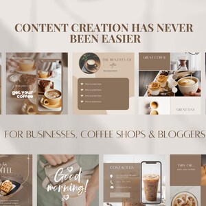 Coffee Instagram Post Template Cafe Social Media Pumpkin Spice Latte ...