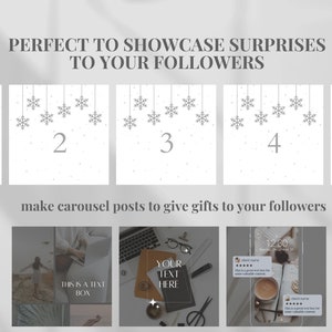 Christmas Calendar Instagram Post Advent Calendar Social Media Editable ...