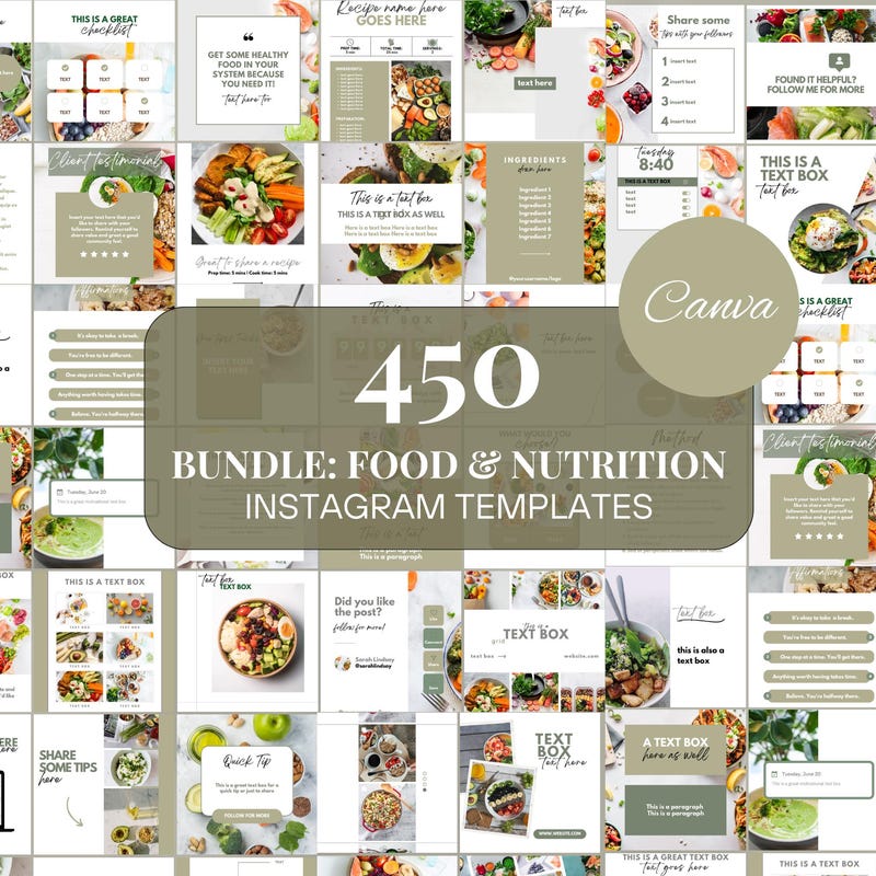 Vegan Instagram Template - Etsy