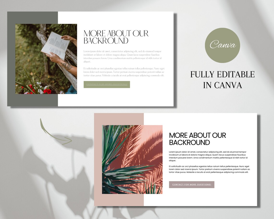 Floral Shop Website Template Tropical Website Template Canva - Etsy
