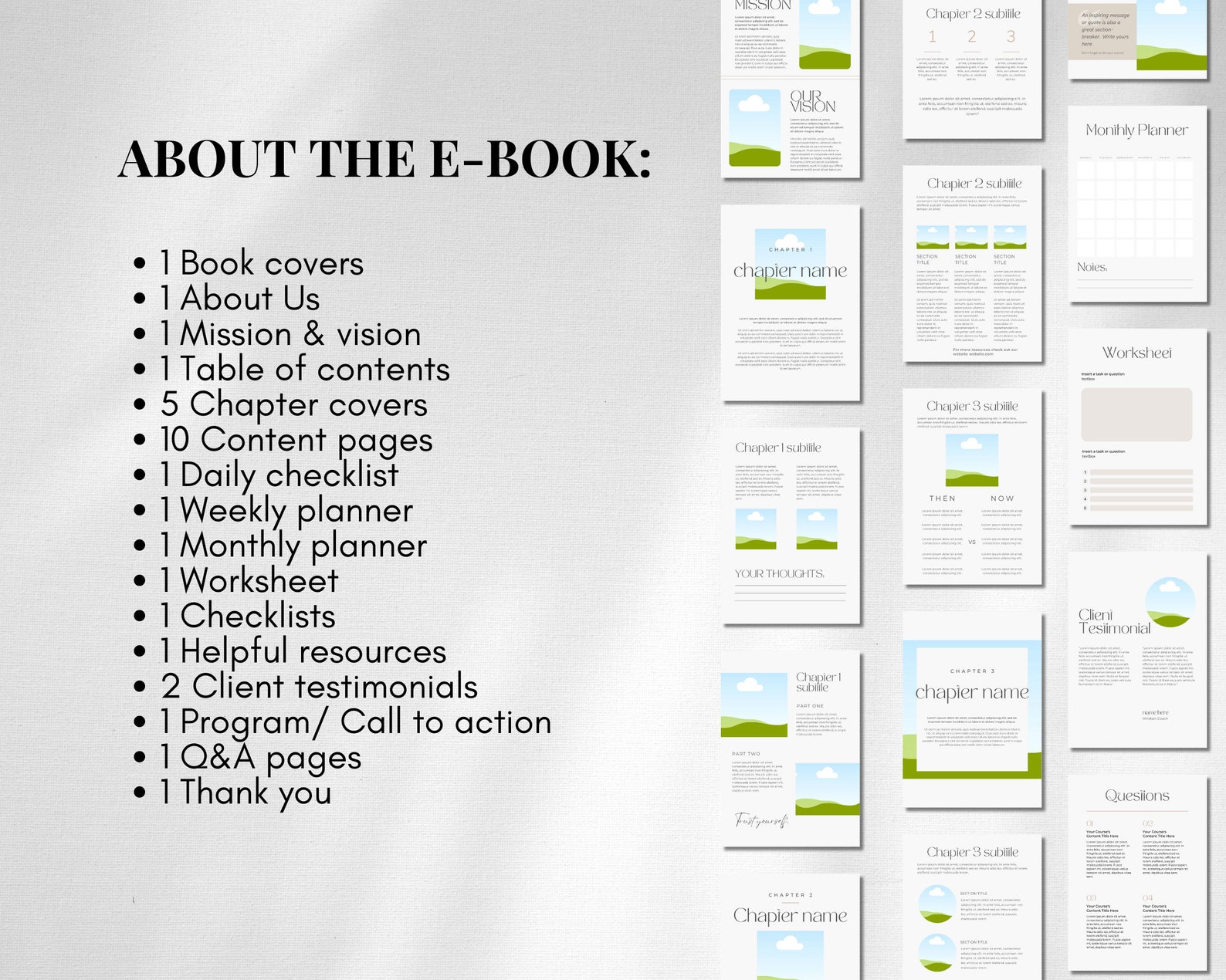 PLR E-book Template PLR Workbook Template E-book Template for Commercial Use Re-sell PLR E-book ...