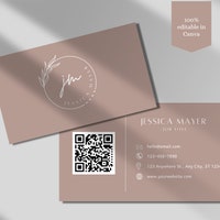 Custom QR Code Front and Back Square Thank You Business Cards ...