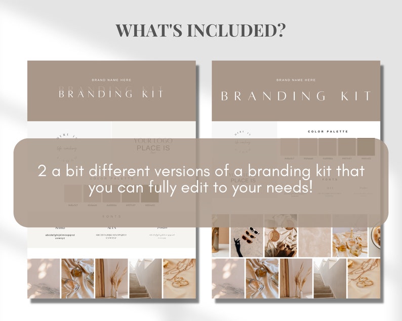 Brand Kit Template | Brand Board Template | Pre-made Branding Kit ...