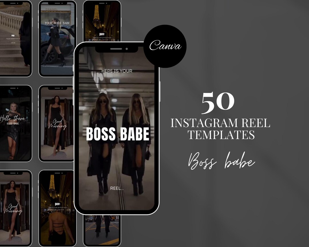 Luxury Instagram Reel Templates Editable Boss Babe Social Media Baddie ...