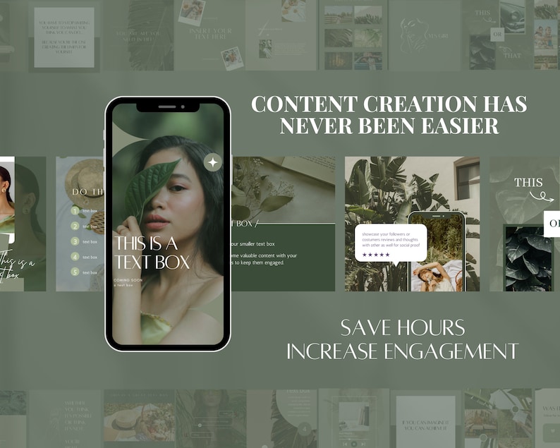 450 Green Instagram Templates, Green Tropical Social Media Post ...