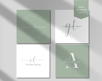 Editable Logo Design Template | Beige Canva Business Logo | White ...