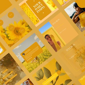 Yellow Instagram Templates Yellow Social Media Canva Templates ...