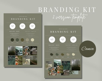 Brand Kit Template Black Brand Board Template Pre-made Branding Kit ...