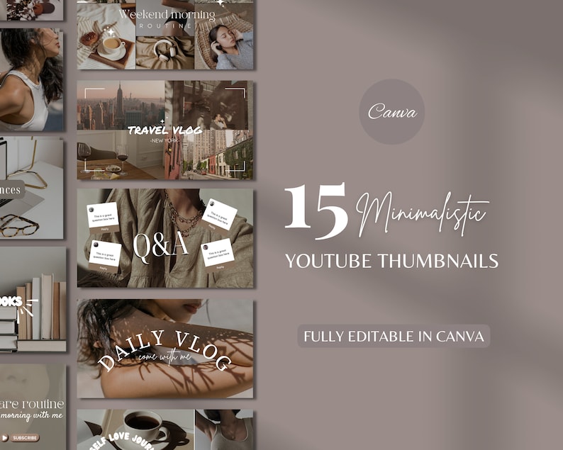 Youtube Thumbnail Templates L Youtube Channel Kit Thumbnails L Social ...
