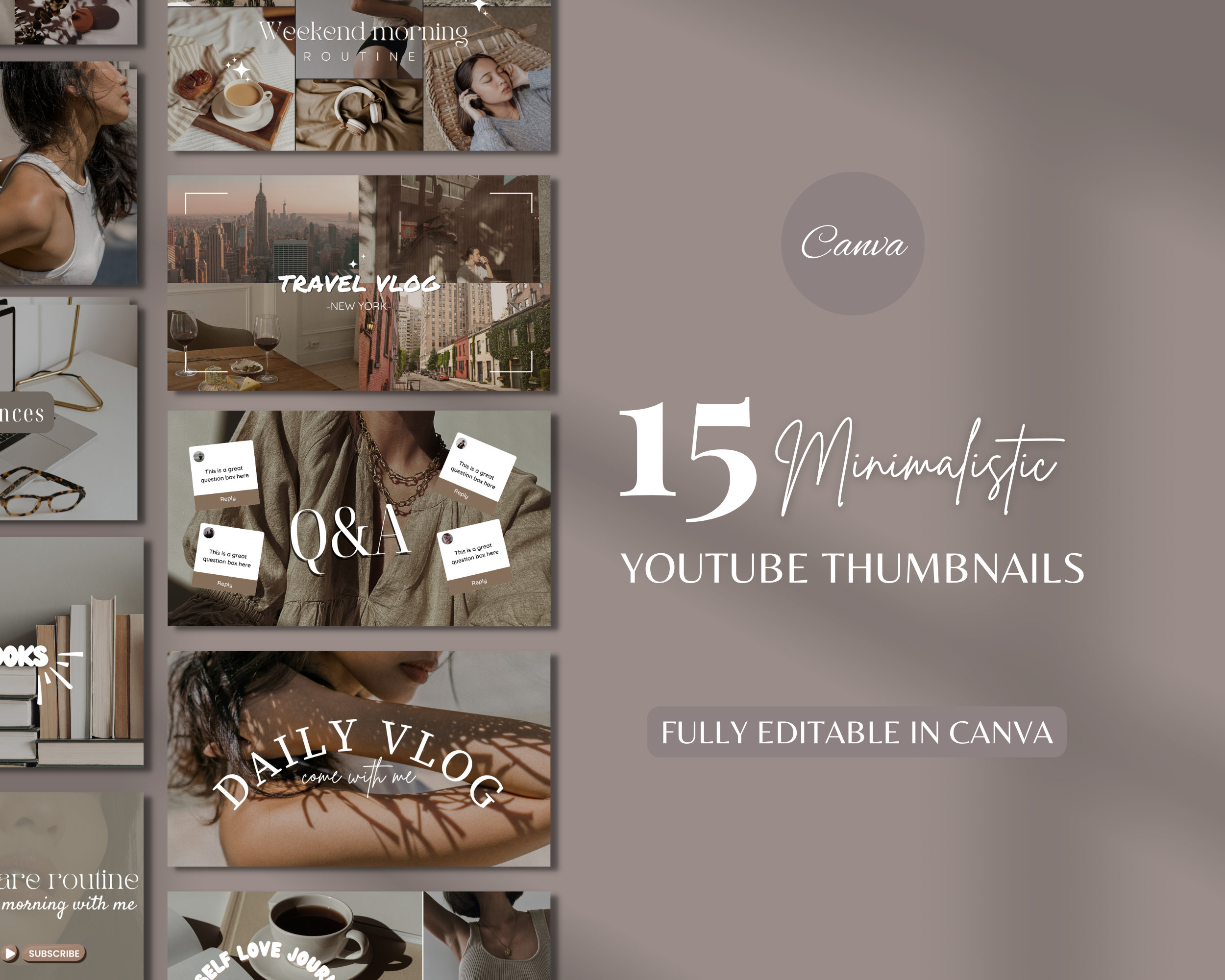 Youtube Thumbnail Templates L Youtube Channel Kit Thumbnails L Social ...