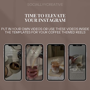 Coffee Instagram Reel Templates Aesthetic Coffee Shop Social Media Cafe ...