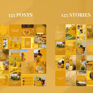 Yellow Instagram Templates Yellow Social Media Canva Templates ...