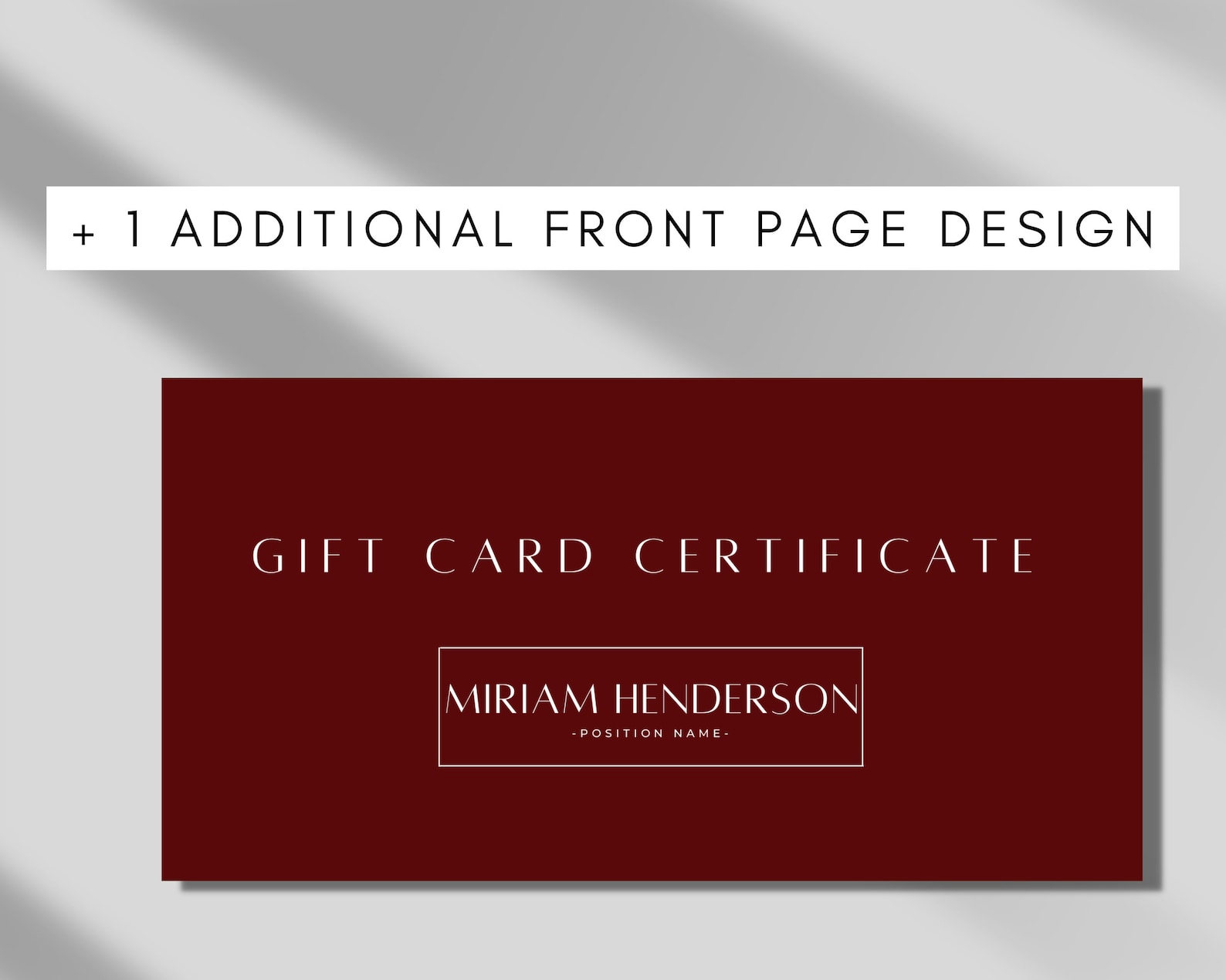 Double Sided Gift Card Template | Red Gift Certificate Template ...