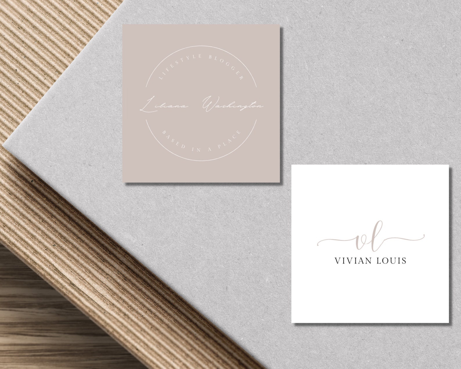 Editable Logo Design Template | Beige Canva Business Logo | White ...