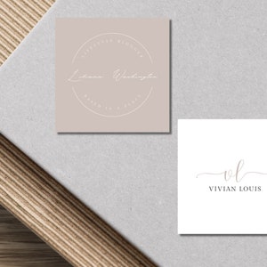 Editable Logo Design Template | Beige Canva Business Logo | White ...