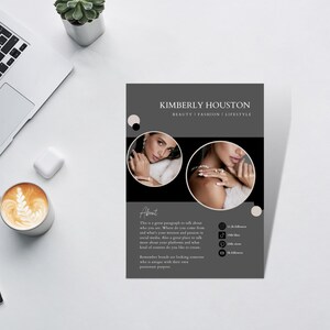 Black Media Kit Template Instagram Influencer Medium Kit Editable ...