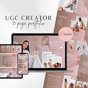 Beauty UGC Portfolio Template Canva UGC Beauty Website Template UGC ...