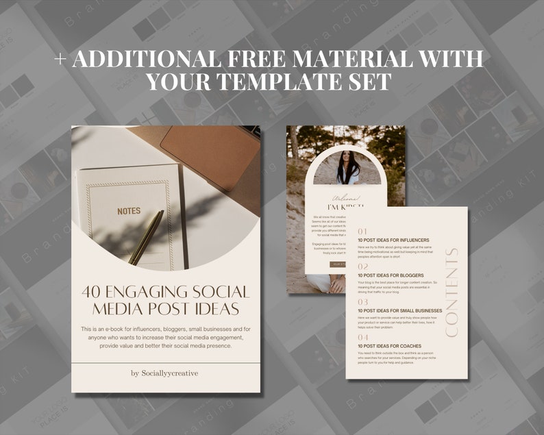 Brand Kit Template Black Brand Board Template Pre-made Branding Kit ...