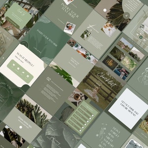 450 Green Instagram Templates, Green Tropical Social Media Post ...