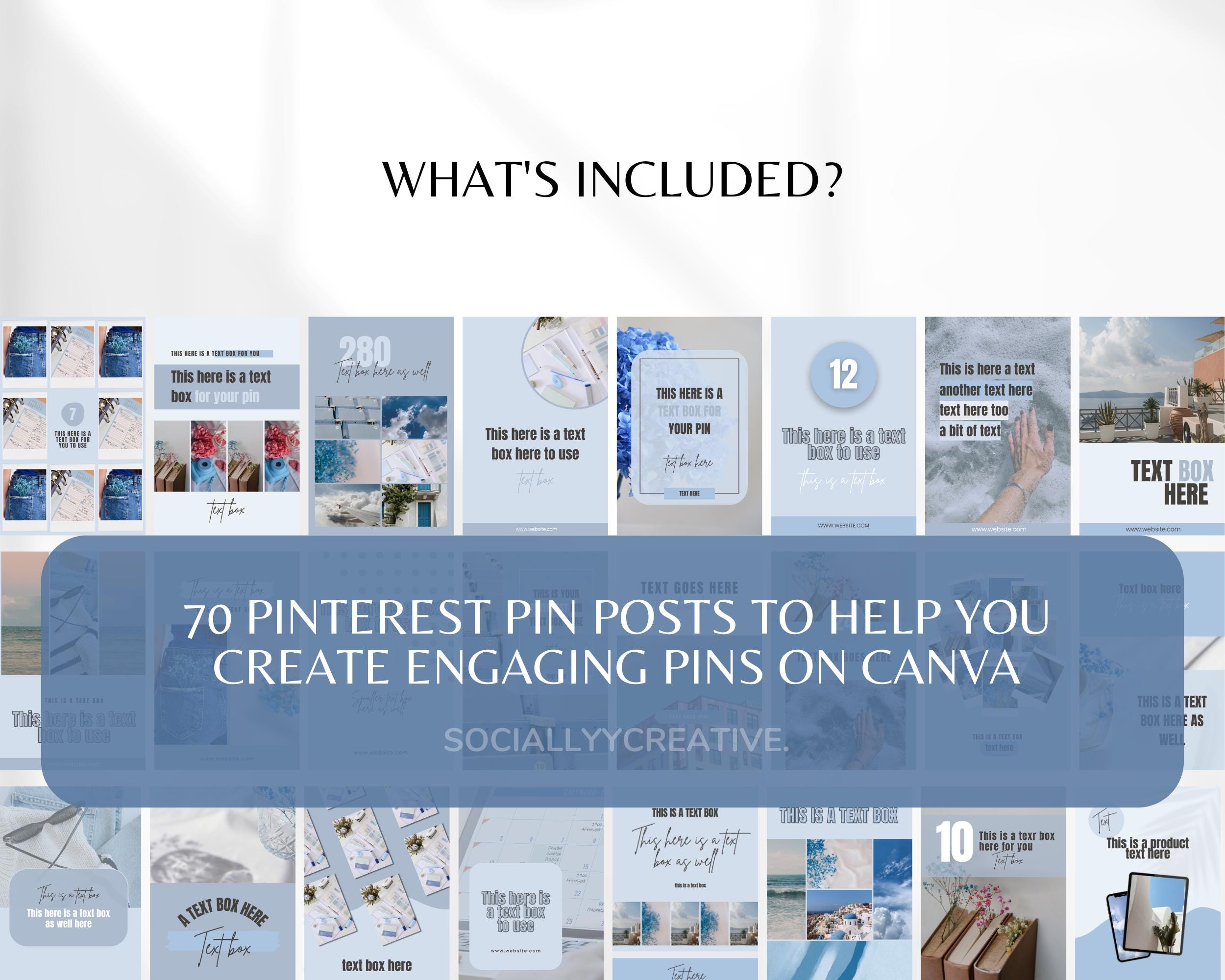 Blue Pinterest Templates Canva Pinterest Pin Templates Editable ...