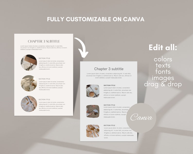 Workbook Canva Template Editable E-book Template Coaching Book Editable ...