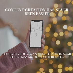 Christmas Calendar Instagram Post Advent Calendar Social Media Editable ...