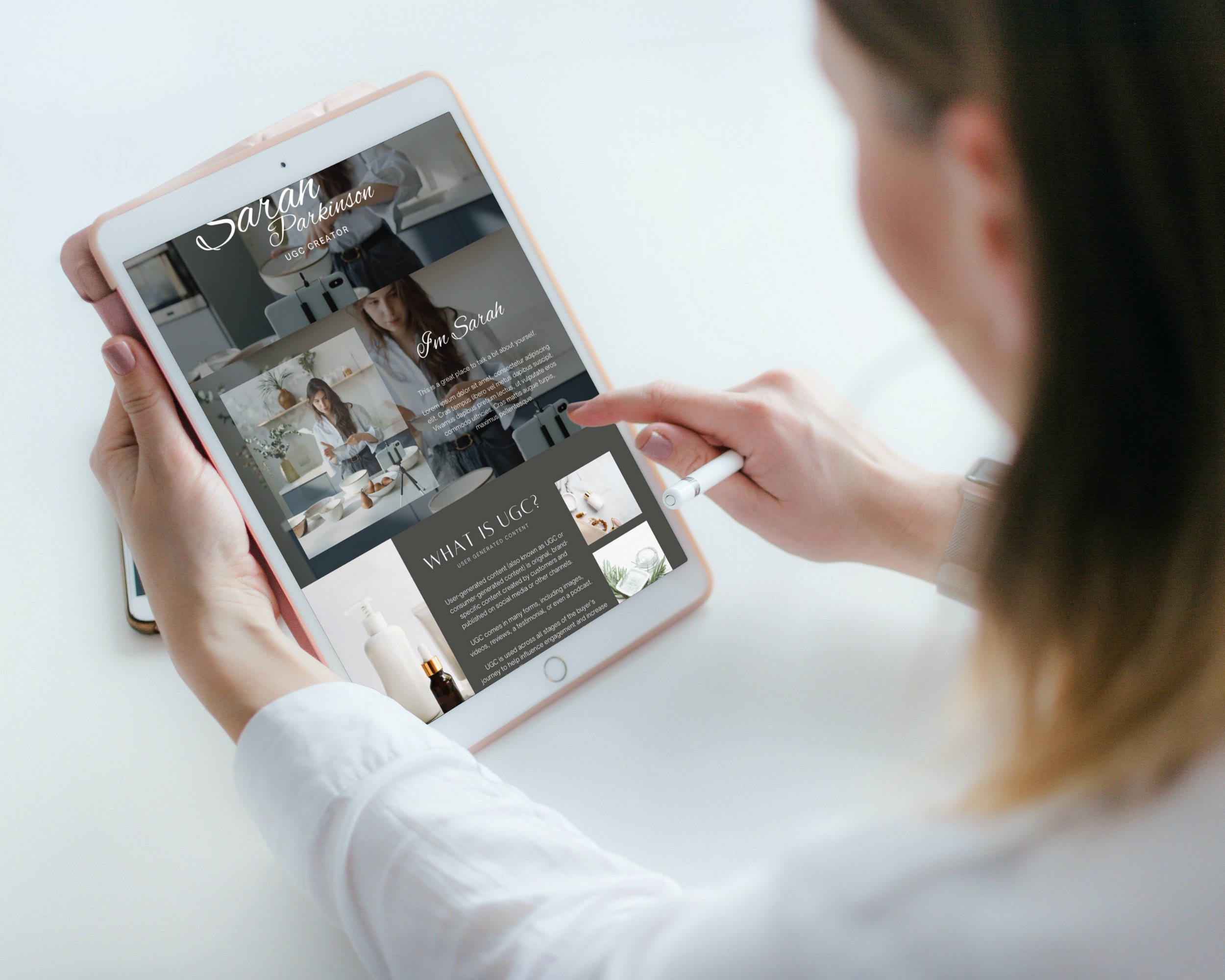 Plantilla de portafolio UGC Plantilla UGC editable Creador de contenido ...