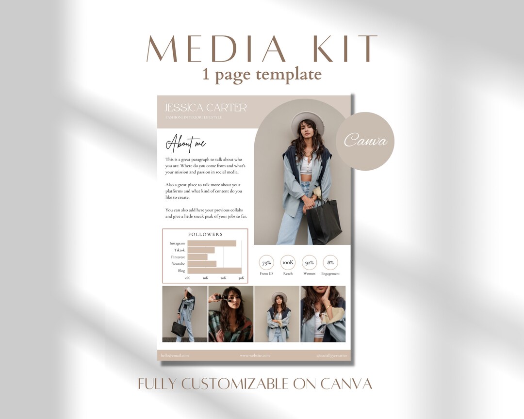 Media Kit Canva Template Instagram Media Kit Influencer Rate Sheet ...