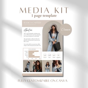 Media Kit Canva Template Instagram Media Kit Influencer Rate Sheet ...