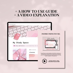 Pink Notion Study Planner Notion School Template Pink Study Notion ...