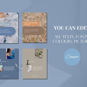 450 Blue Social Media Templates| Blue Instagram Canva Templates ...