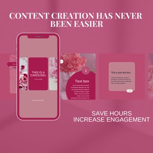 100 Pink Instagram Carousel Templates, Floral Pink Instagram Post ...