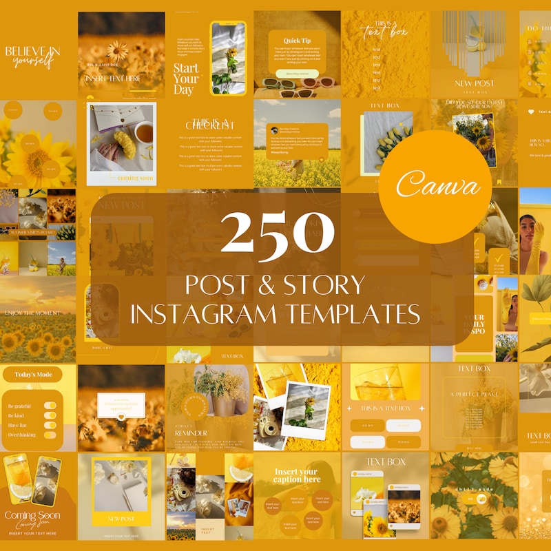 Yellow Instagram - Etsy