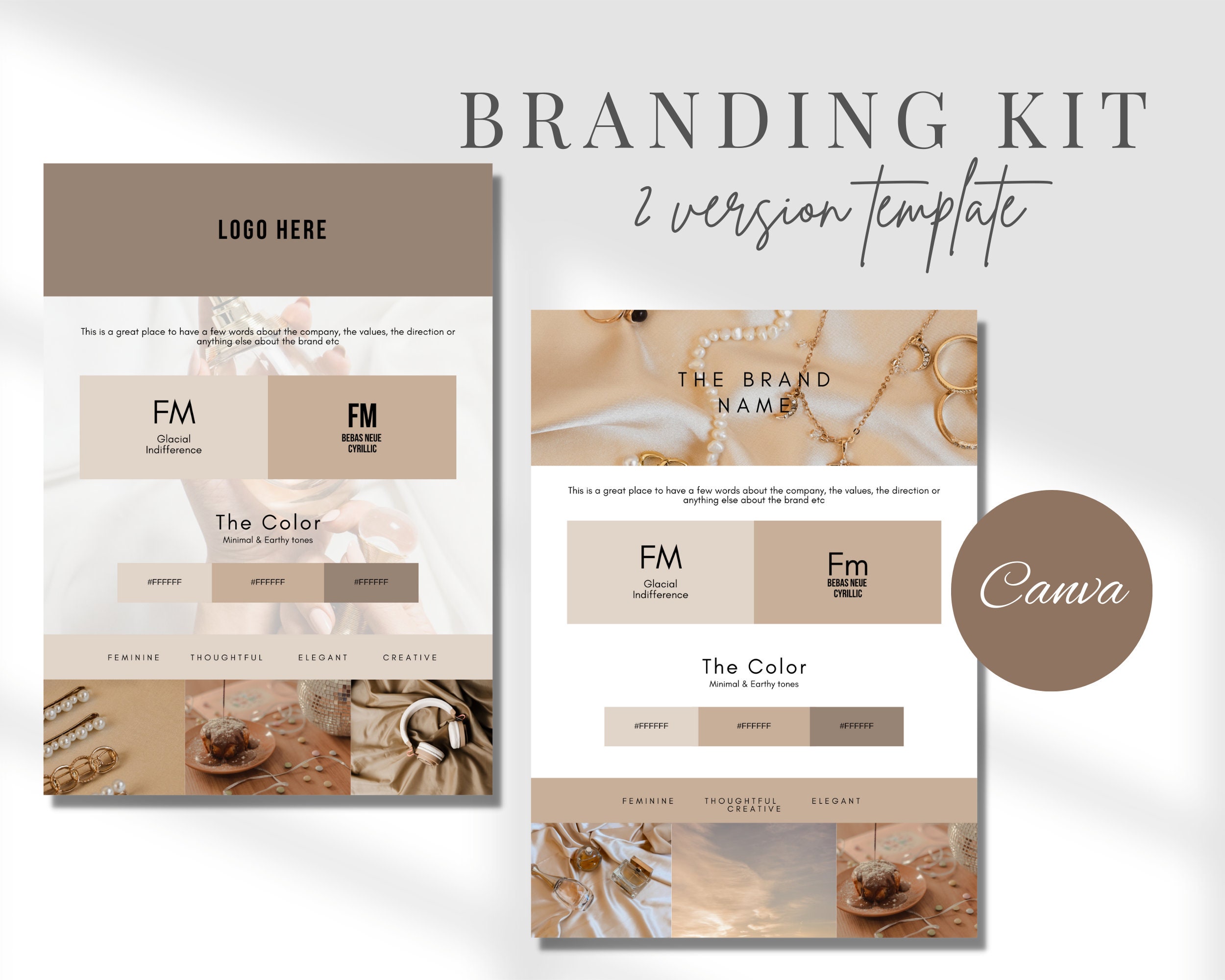 Brand Kit Template Brand Board Template Pre-made Branding Kit Editable ...