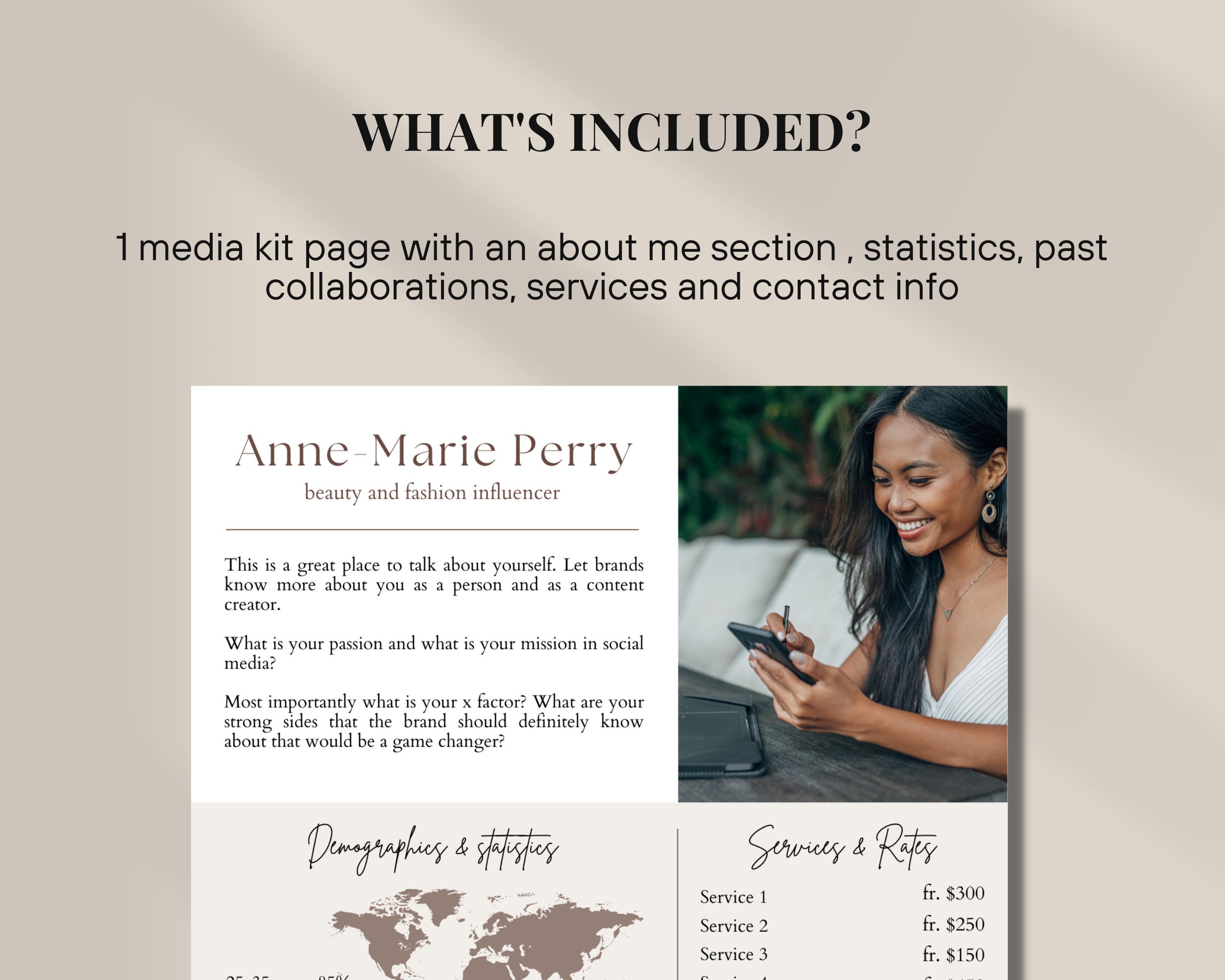 Editable Media Kit Template| Media Kit| UGC Portfolio| Social Resume ...