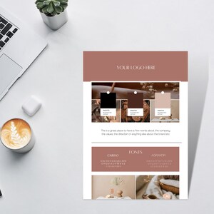 Brand Kit Template | Red Brand Board Template | Pre-made Branding Kit ...