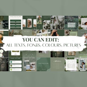 Green Instagram Templates Green Social Media Tropical Instagram Story ...