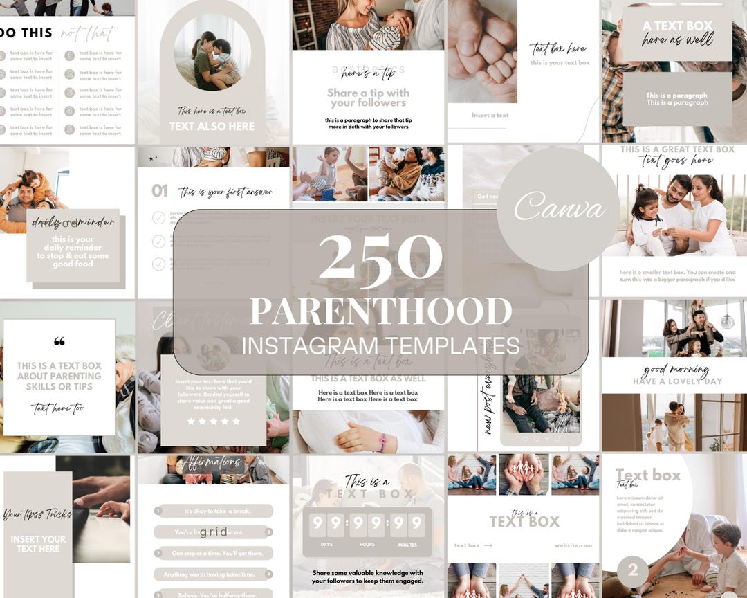 Motherhood Instagram Templates Parents Instagram Posts Teacher ...