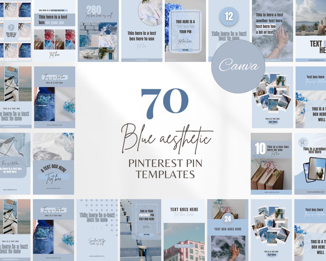 Blue Pinterest Templates Canva Pinterest Pin Templates Editable ...