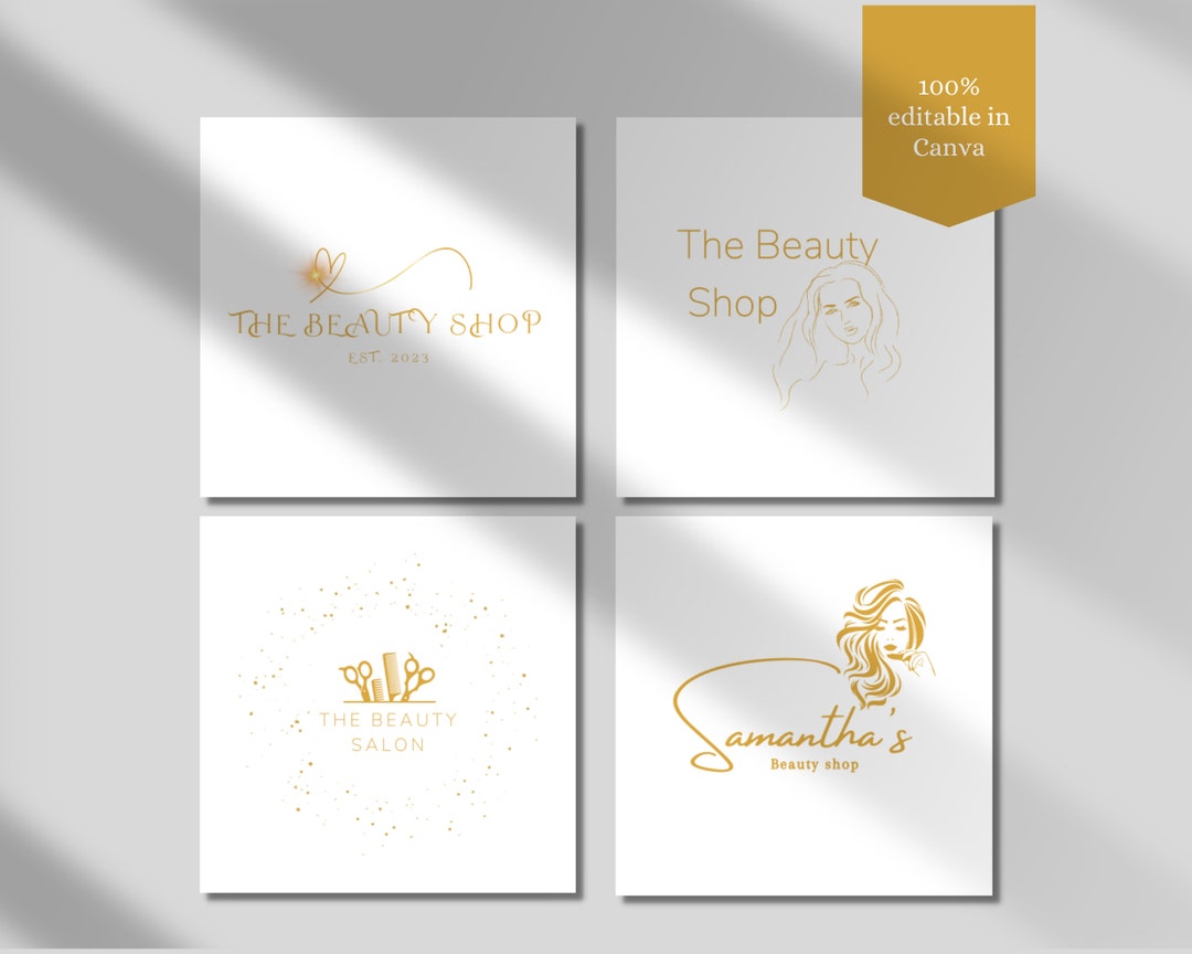 Gold Logo Design Template| White Canva Business Logo| Gold Professional ...