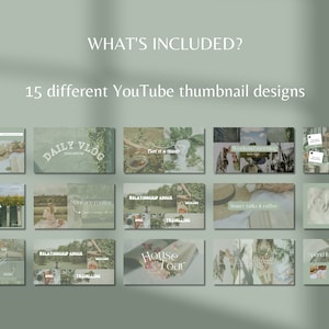 Green Youtube Thumbnail Templates Youtube Channel Kit Thumbnails ...