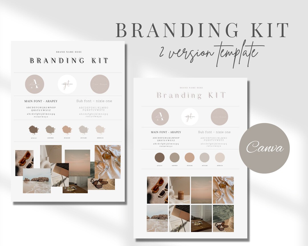 Brand Kit Template | Brand Board Template | Pre-made Branding Kit ...