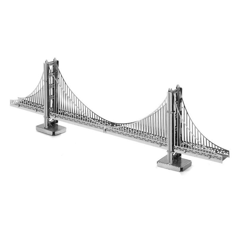 Golden Gate Bridge Buildings Landmarks Monuments Metal Model Kit 3d ...