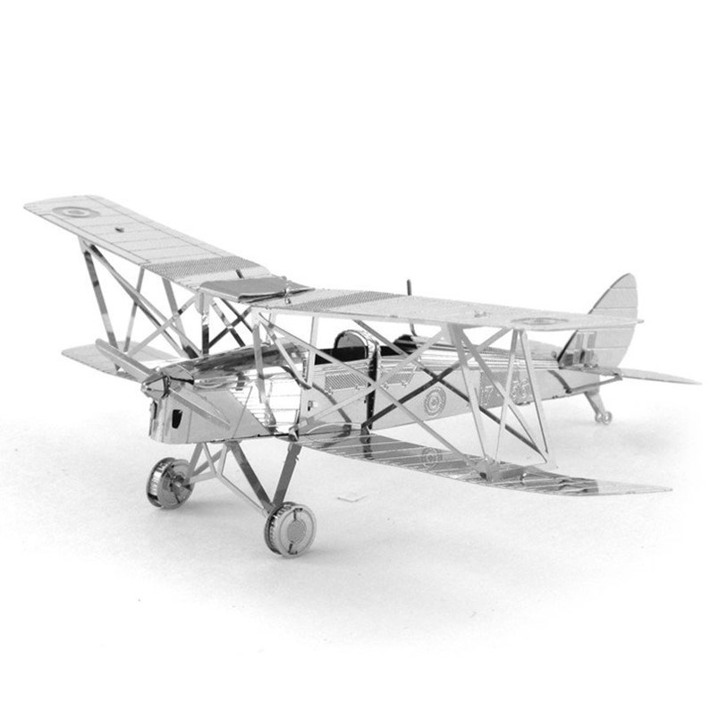 De Havilland Tiger Moth Bi-plane Aeroplane Aircraft Metal Model Kit 3d ...