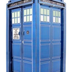 Dr Who Tardis Police Box Colour Craft Metal Model Kit 3d Puzzle Gadget ...